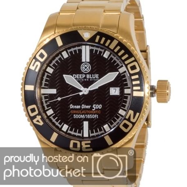 Deep Blue Ocean Diver 500 IP Gold | WatchCharts Marketplace