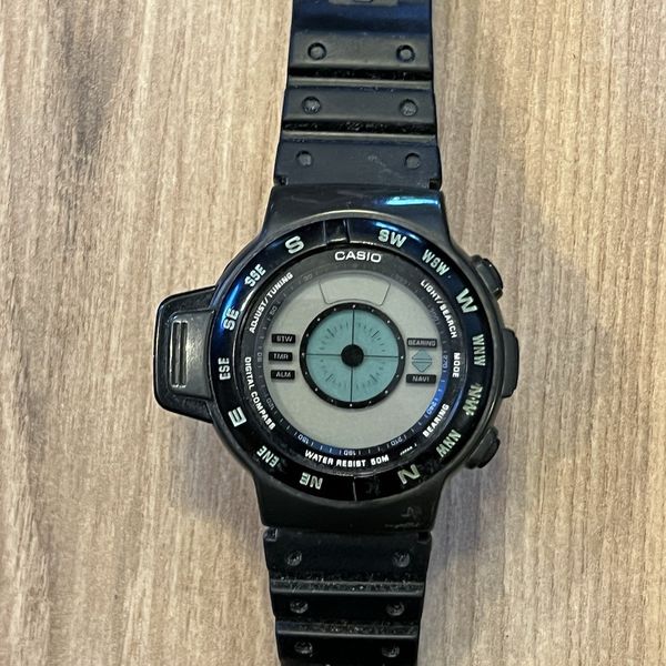 Vintage CASIO CPW-100 Quartz LCD Men's Watch FOR PARTS OR REPAIR Sold ...