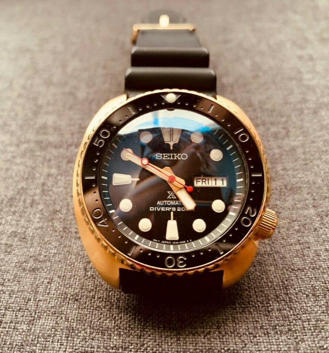 GOLD SEIKO TURTLE ** UPGRADED** - Seiko Automatic Diver's Watch SRPC44 ...