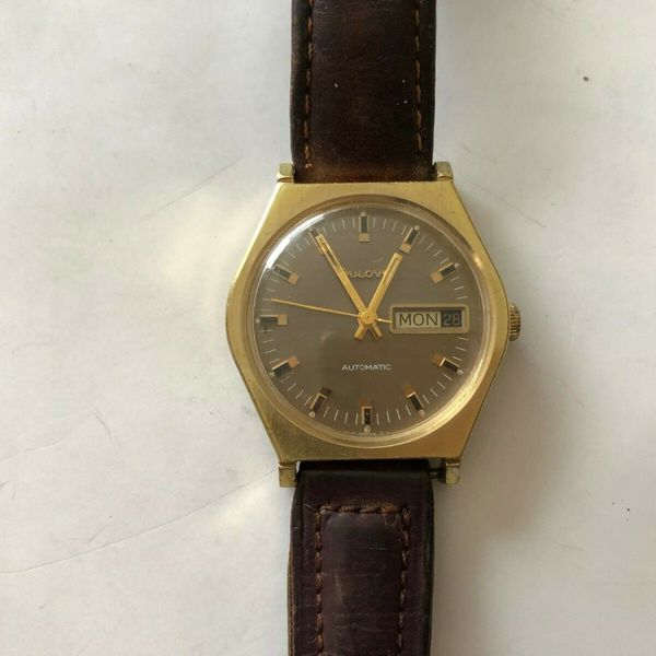 VINTAGE BULOVA N4 AUTOMATIC RGP BACK MEN'S WATCH DAY DATE | WatchCharts