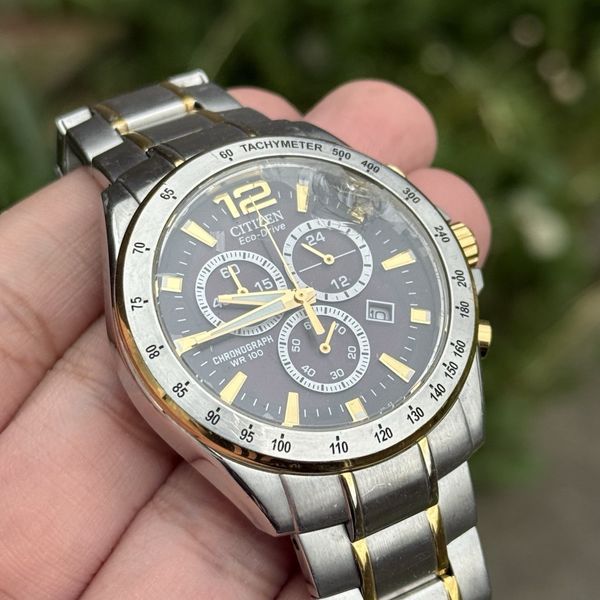 Citizen Eco Drive Solar Chronograph Two Tone H500 Menâ s Watch ...