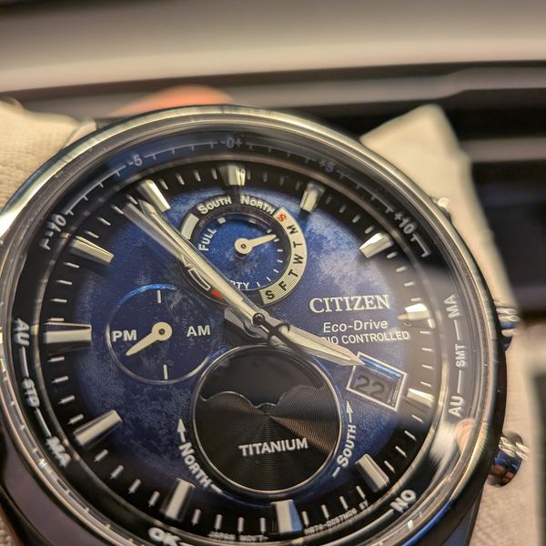 Citizen Tsuki-yomi A-T BY1010-57L Atomic Timekeeping Super Titaniujm ...