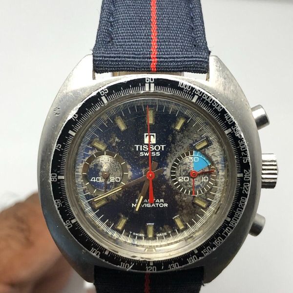Vintage Tissot Seaster Navigator Chronograph ManuaI Winding CaI.7333 ...