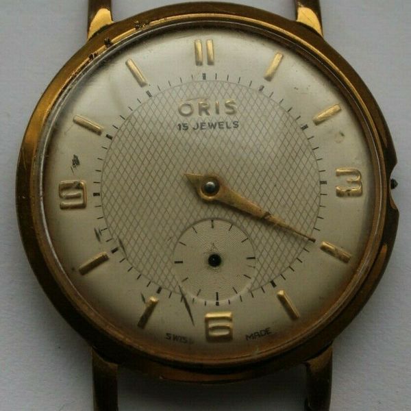 Oris 15 j mens vintage watch art deco gold plated cal 461 parts military sub old | WatchCharts ...