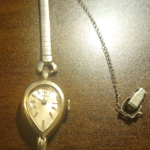Longines 10kt Gold Filled Ladies Watch Teardrop Shape --Vintage--See ...