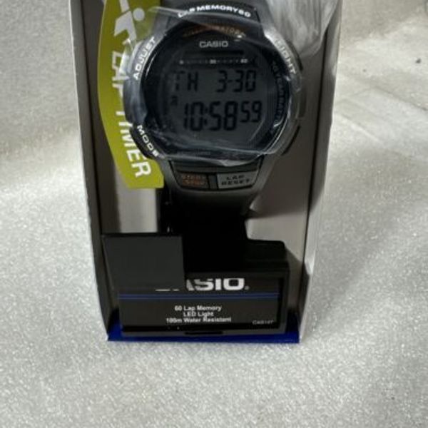 Casio WS1000H-1AV, 10 Year Battery Watch, 100 Meter, Black Resin, 3 ...