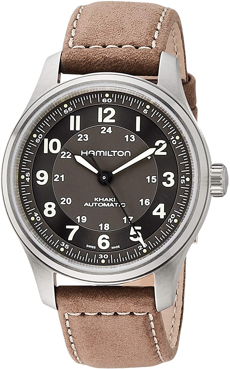Hamilton Khaki Field Titanium Auto (H70545550) Market Price | WatchCharts