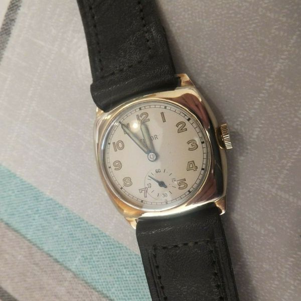 Stunning Rolex Tudor 9ct gold cushion shaped watch , chester 1945, wow ...