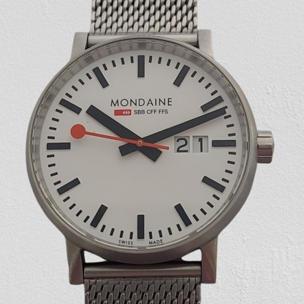MONDAINE Swiss Railways SBB CFF FFS Quartz Watch White Dial 39mm ...