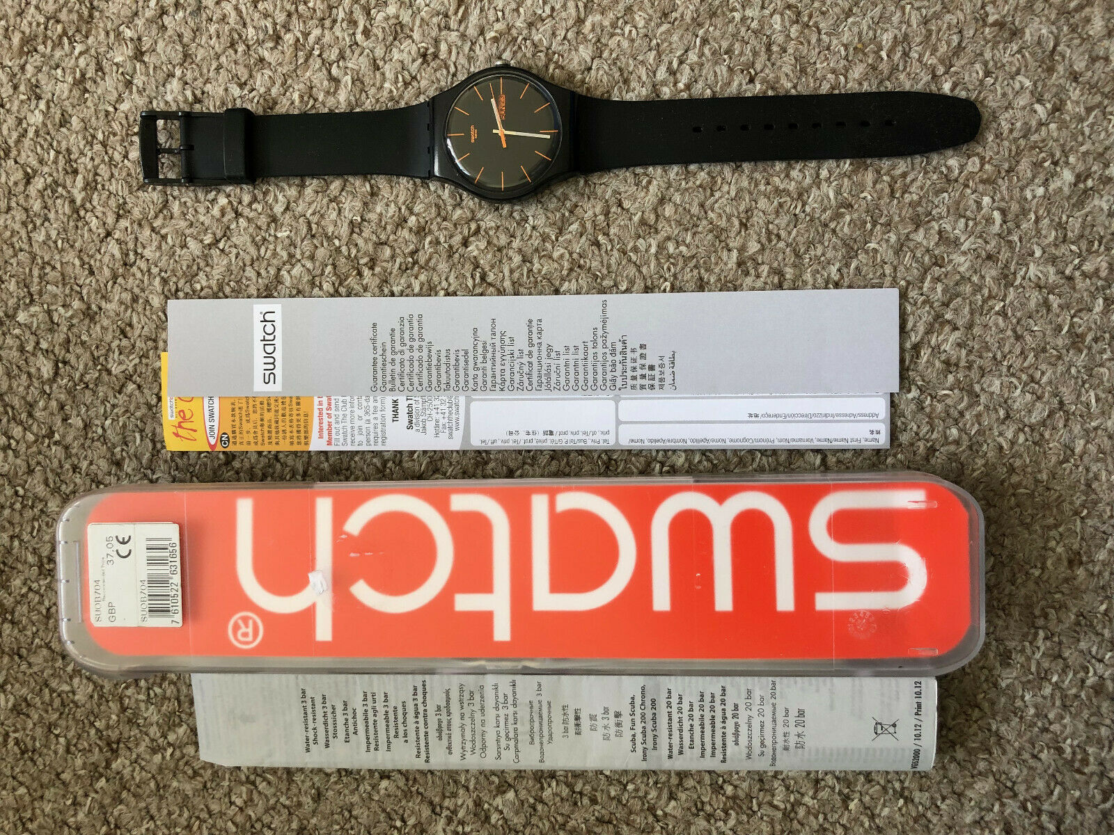 Black "Dark Rebel" Swatch Watch (SUOB 704) | WatchCharts Marketplace