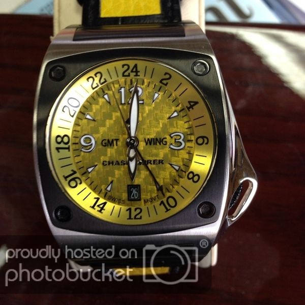 FS Chase-Durer Men's Wing GMT Stainless Steel Reversible Strap Watch ...