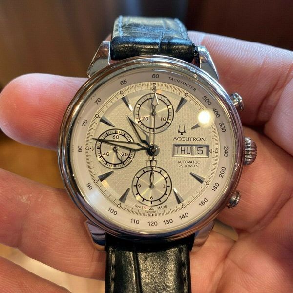 Bulova Accutron Gemini Chronograph 26C01 w/ Valjoux 7750 | WatchCharts ...