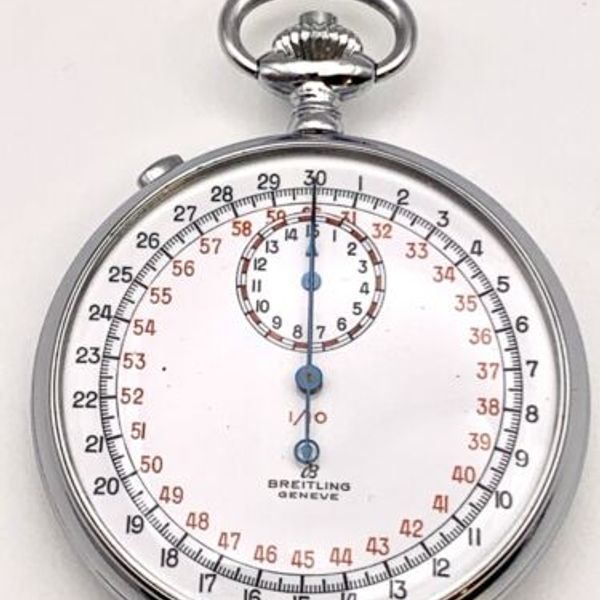 Vintage Breitling Geneve Swiss Stop Watch, 11 JEWELS. Works Well, 86g ...