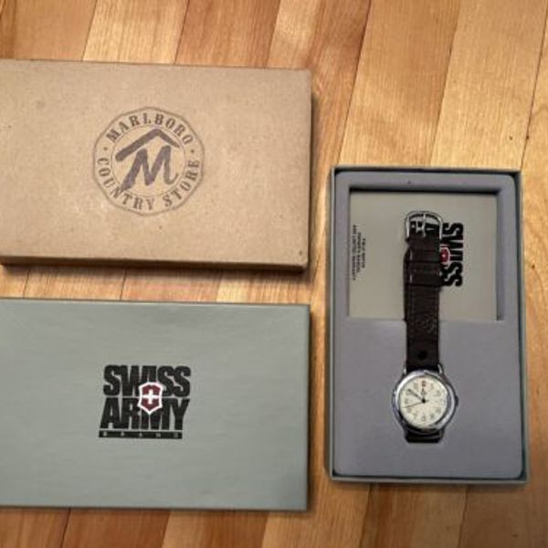 Vintage New Marlboro Country Store Swiss Army Cavalry Field Watch ...