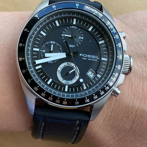 Fossil Decker Watch Chronograph Diver CH-2573 251002 Quartz Mens 43mm ...