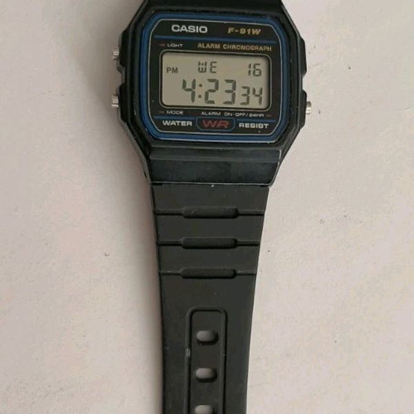 Casio F-91W Digital Quartz Watch 593 Alarm & Chronograph. black ...
