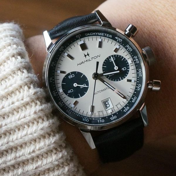 FS - Hamilton Intra-Matic Auto Chrono PANDA Mint Condition H38416711 ...