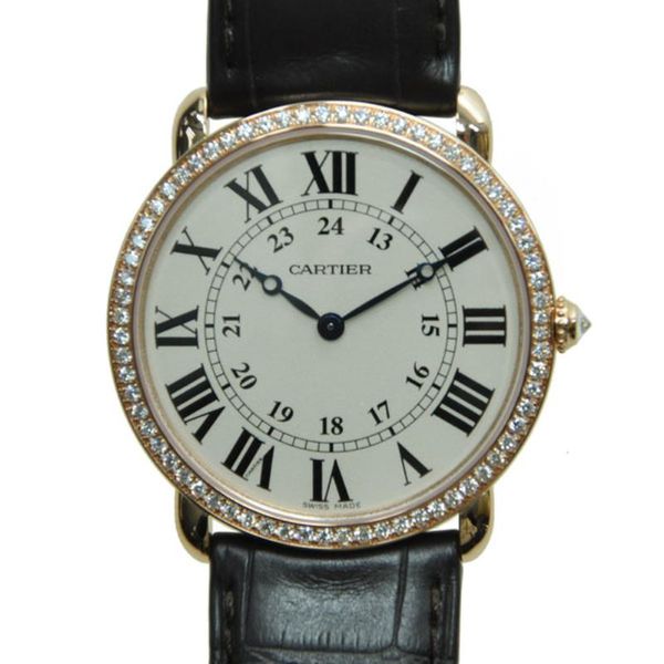 CARTIER Cartier Rondo Louis Cartier 18K Rose Gold / Silver with Diamond ...