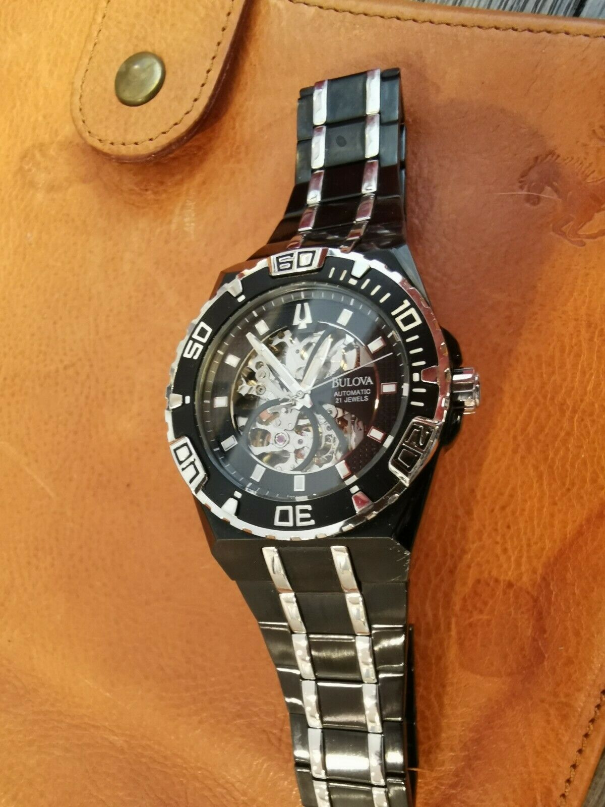 Bulova 98A108 Skeleton Face Kinetic Automatic Men's Watch | WatchCharts ...