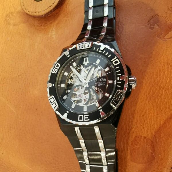 Bulova 98A108 Skeleton Face Kinetic Automatic Men's Watch | WatchCharts ...