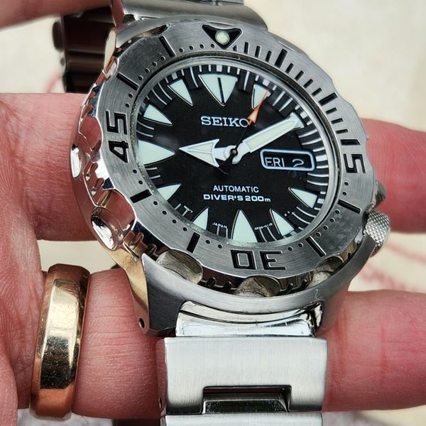 FS: Seiko SRP307 2nd Generation Black Monster - shark's teeth with no ...