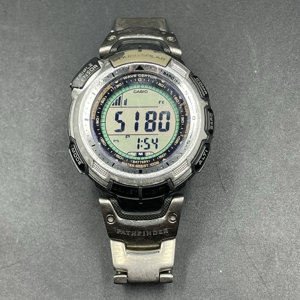 CASIO Sport Pathfinder PAW-1300T Tough Solar Menâ s Watch Triple Sensor ...