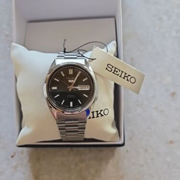 Seiko 5 Automatic Japan Made Stainless Steel Black Dial SNXS79J1 30M ...