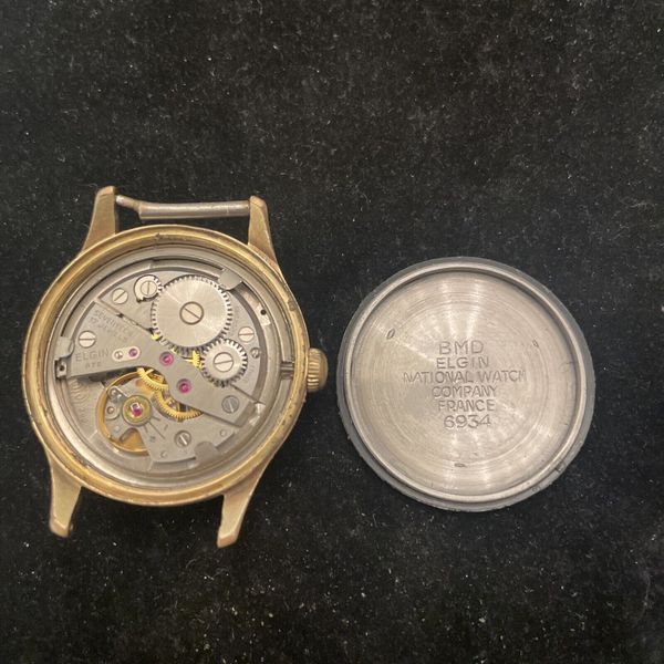 Elgin 17 Jewel Sportsman Menâ s Watch Gold Filled Runs Rare France ...