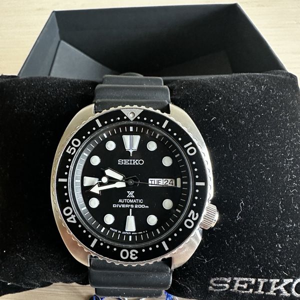 Seiko Prospex Men S Black Watch Srpe93 Turtle Full Set Boxes And