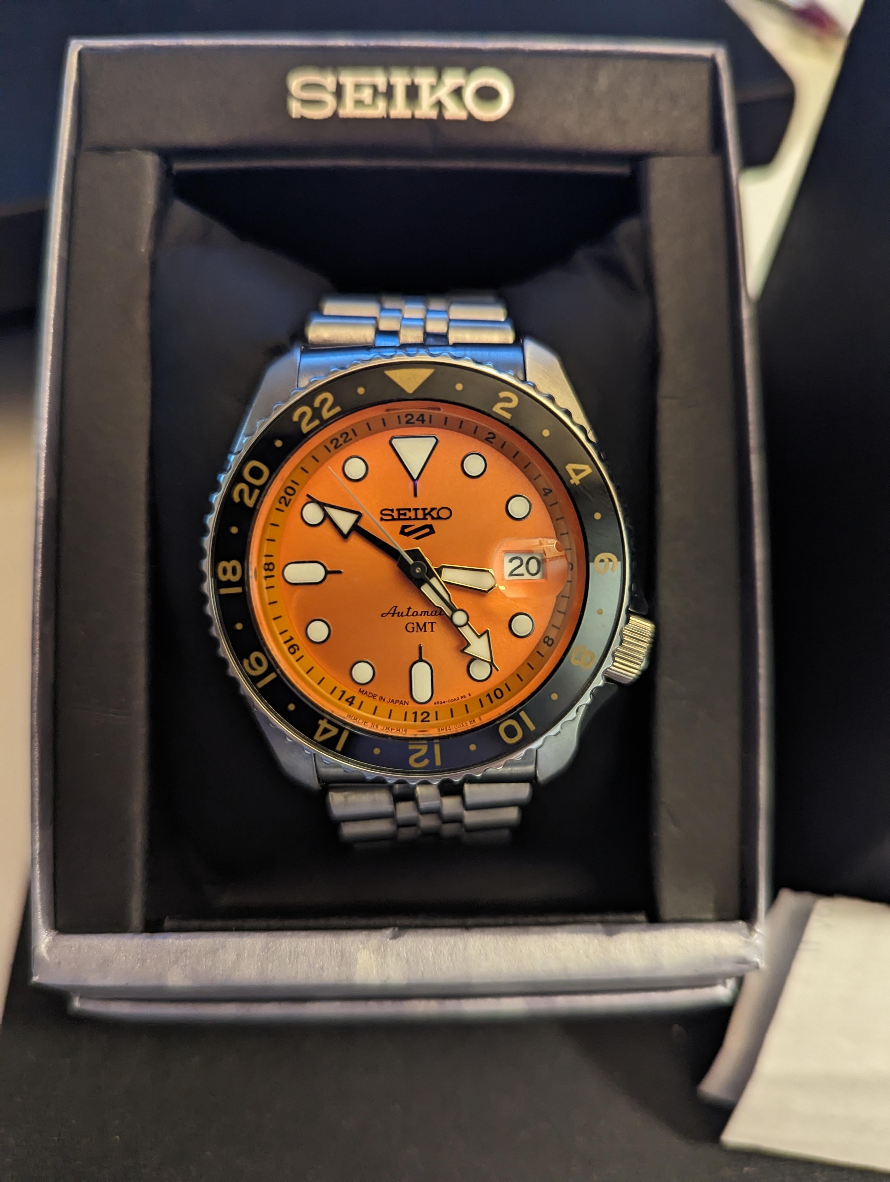 [WTS] Seiko SSK005 GMT Orange Dial | WatchCharts Marketplace