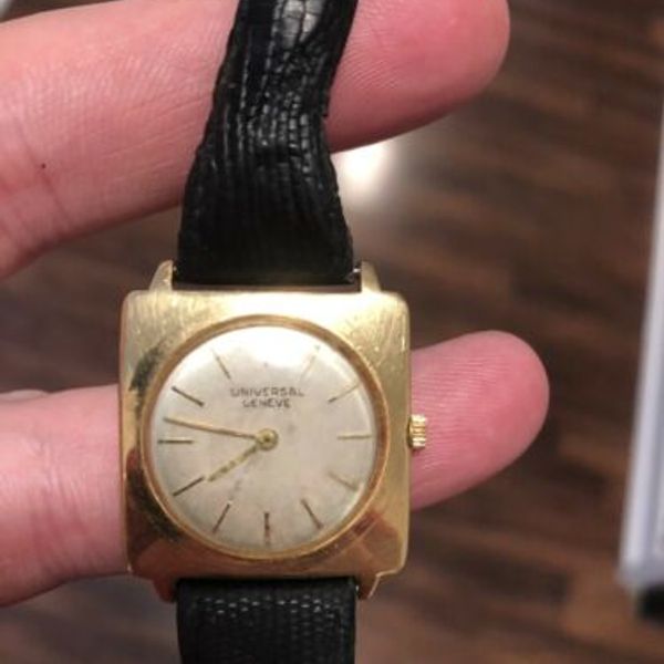 Vintage Universal Geneve mechanical watch, 18K solid gold, slim, cal ...