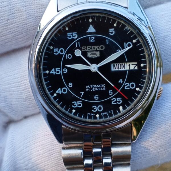 Seiko 5 SNK809K Black Dial 7s26 Automatic Day/Date Japan | WatchCharts ...
