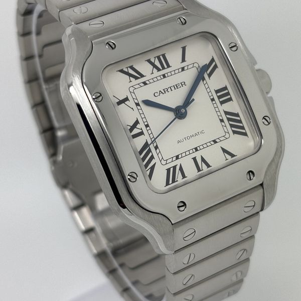 Cartier Santos White Dial Gents Watch Medium Size Automatic 35mm 4075 ...