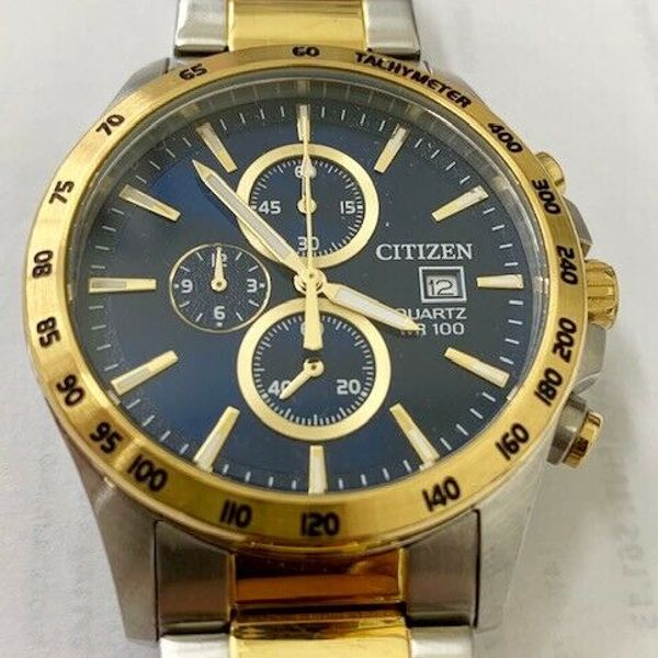 Citizen 0510-S116775 Stainless and Gold Tone Men's Quartz WR 100 Watch ...