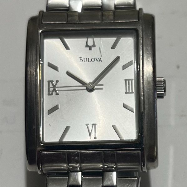 Bulova Men's Watch Classic Rectangle Stainless Steel Wristwatch C869892 ...