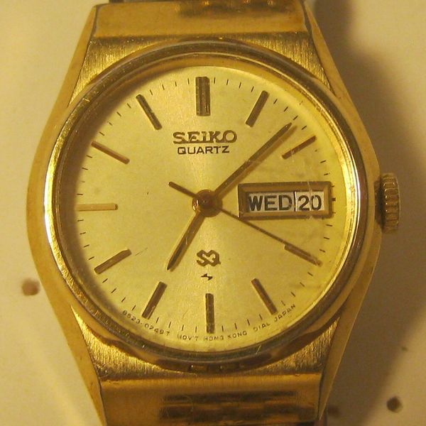 Classic Ladies SEIKO Watch with Day/Date Window NEW BATTERY Model "SQ ...