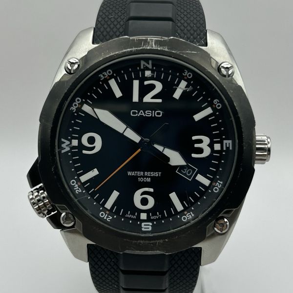 Rare Casio MTF-E001 Aviator Analog Mens Watch - New Battery - Compass ...