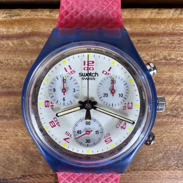 Swatch 1990's chrono SCN 103 JFK shop display dummy watch useful for ...