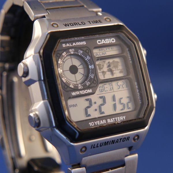 Casio Men's World Time Illuminator AE-1200WH Digital Watch. Very good ...