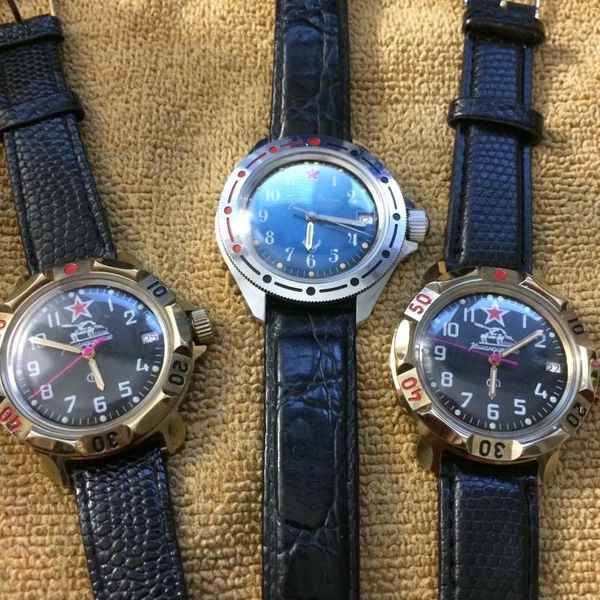 Fs- 3 nos russian vostok komandirskie submarine and tank watches.--$50 ...