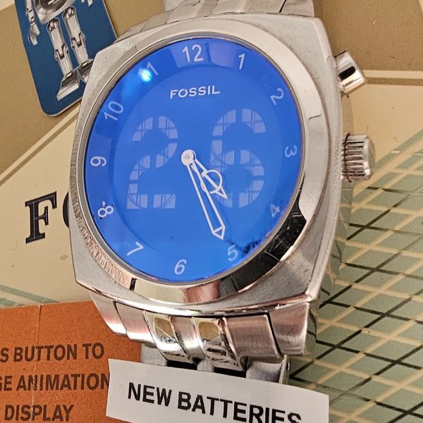 Fossil BIG TIC BG-1015 Mens Watch Working With New Batteries | WatchCharts Marketplace