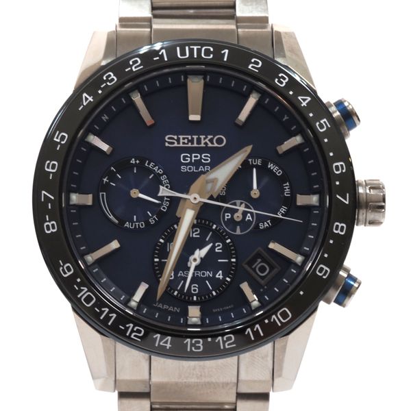 N [SEIKO] Seiko Astron GPS Solar Radio Watch SBXC015 Silver Color x ...