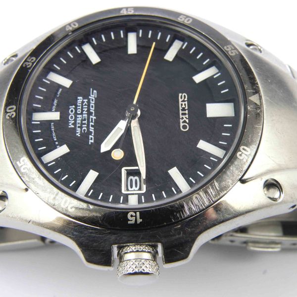 Gents Seiko Sportura Kinetic Auto Relay Divers 5J22-0D30 Watch - 100m | WatchCharts Marketplace