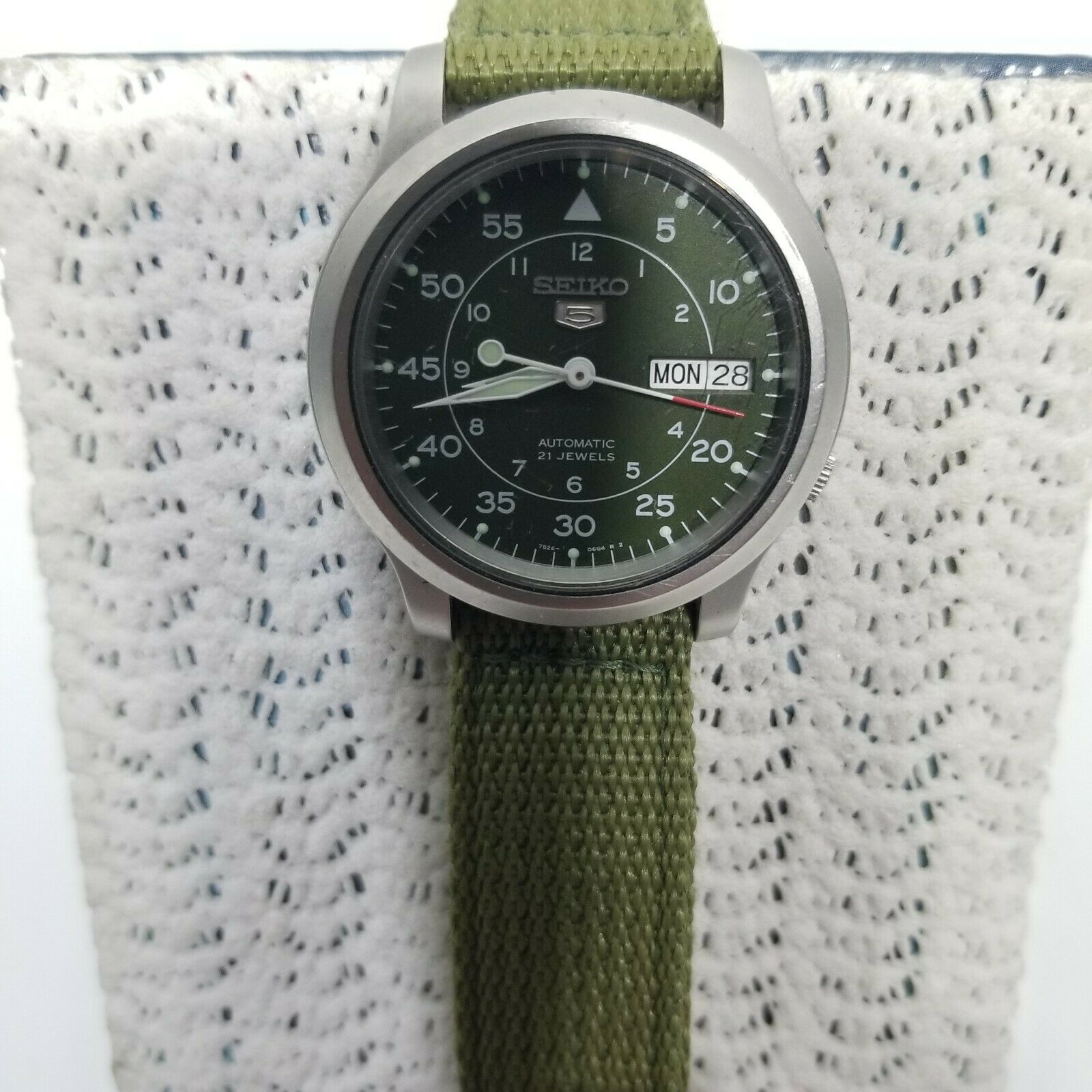 Seiko 5 automatic green SNK805 field military watch W/SNKE59 Dial 7s26 ...