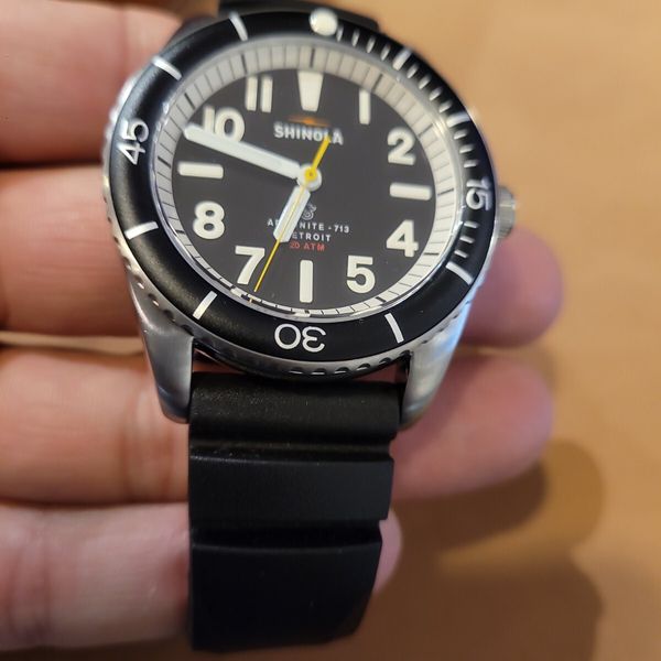 Shinola 42MM The Duck Black Rubber Watch S0120211229 NEW WITH TAG MSRP ...