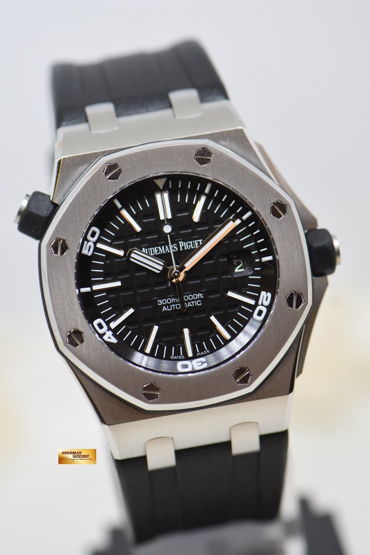 AUDEMARS PIGUET ROYAL OAK OFFSHORE DIVER 44mm STEEL IN RUBBER STRAP SEE ...