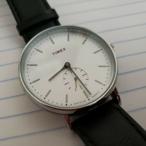 Timex Fairfield Sub-second 41mm Leather Strap Watch, lightly used ...