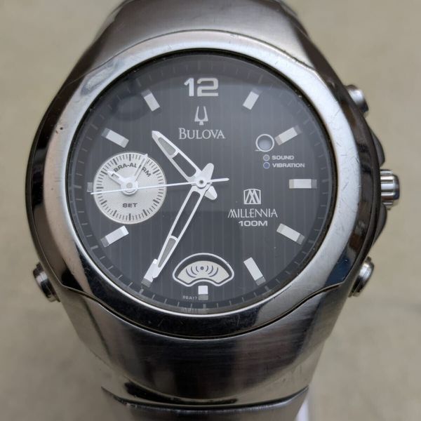 This Bulova Millennia Quartz Alarm Wrist Watch Is In Full Working Order ...