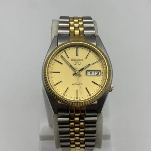 SEIKO 5 Automatic 7s26-3110 Gold-Steel 21 Jewels Menâ s Wristwatch Japan. | WatchCharts Marketplace