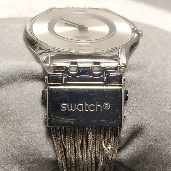 Vintage SWATCH Watch Sterling Silver .925 Bracelet Swiss Made Watch ...